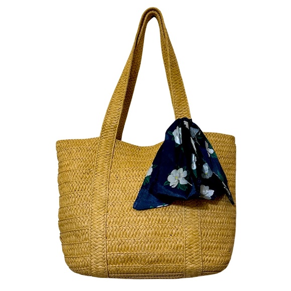 Draper James | Bags | Draper James Everyday Straw Tote Bag W Floral ...